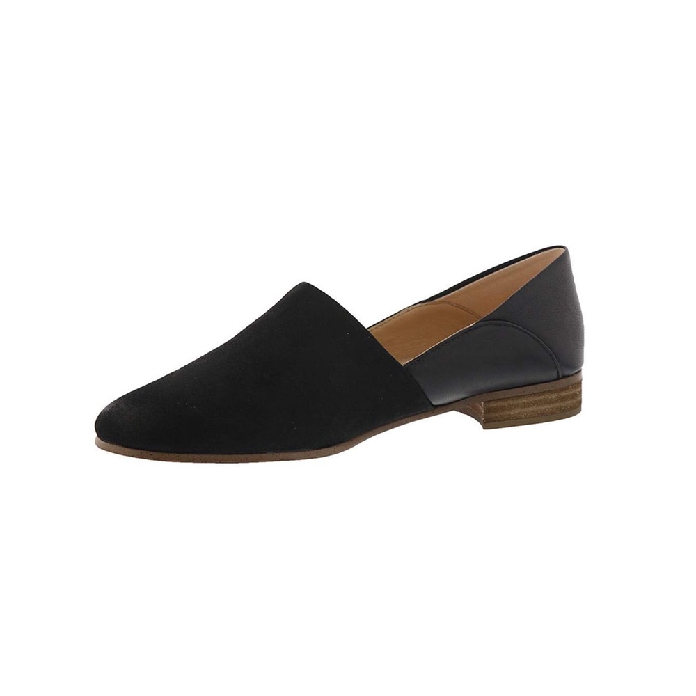 Clarks Pure Tone Black Leather Loafers - Gem